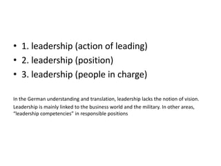 Leadership in German(y) | PPTX