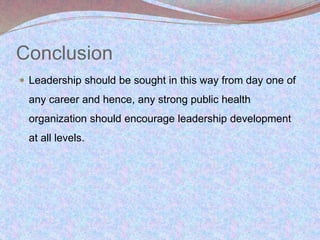 Leadership in healthcare | PPTX