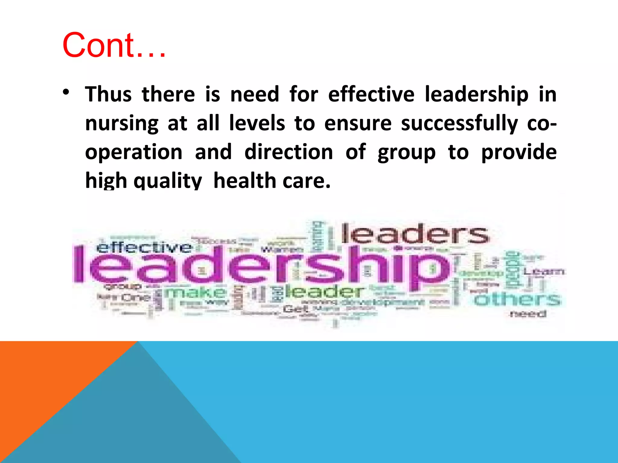 Leadership in nursing | PPT