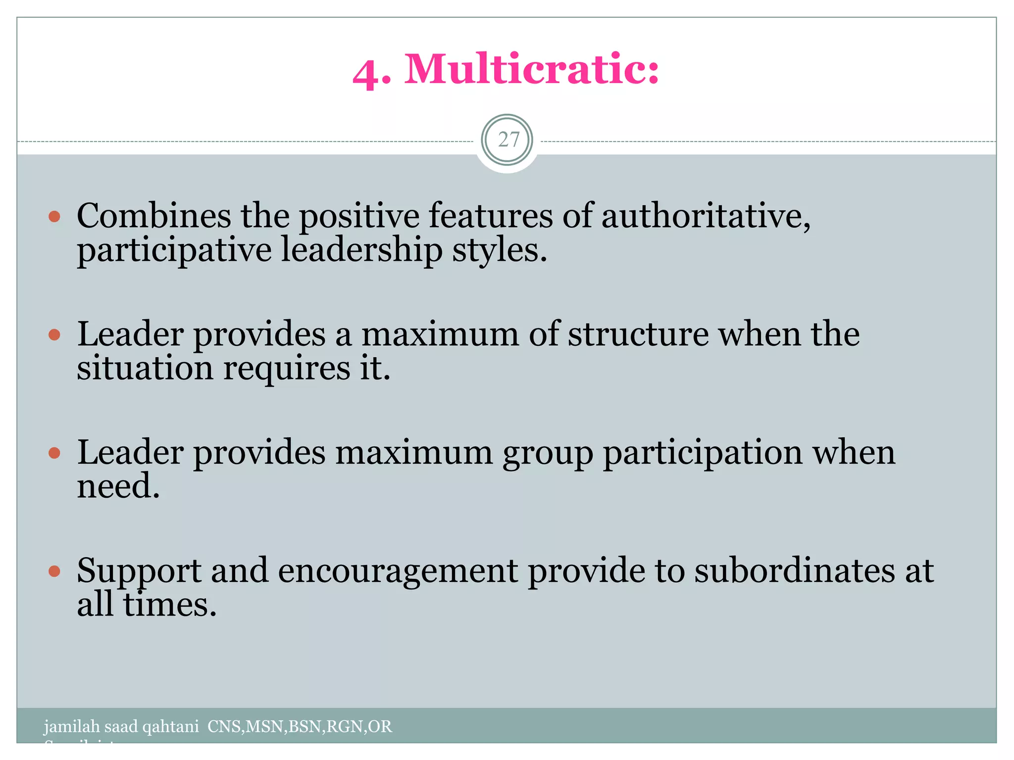 Leadership in nursing | PPTX