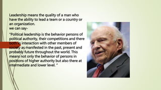Leadership in political science | PPT
