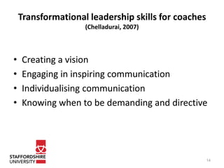 Leadership in sport | PPTX