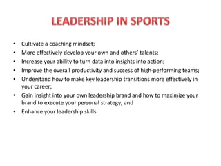 Examples Of Leadership In Sports