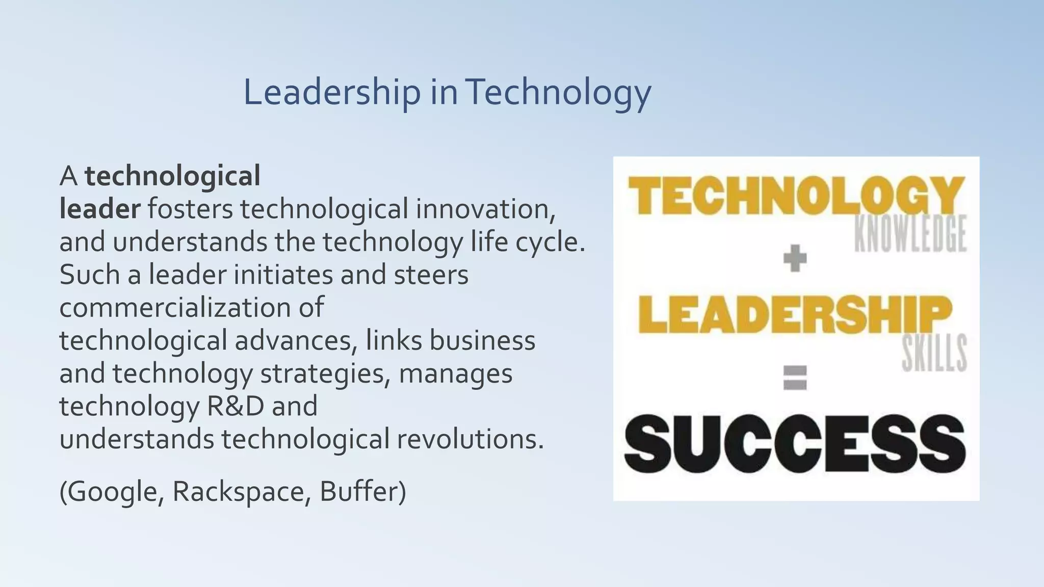 Leadership in technology | PPTX