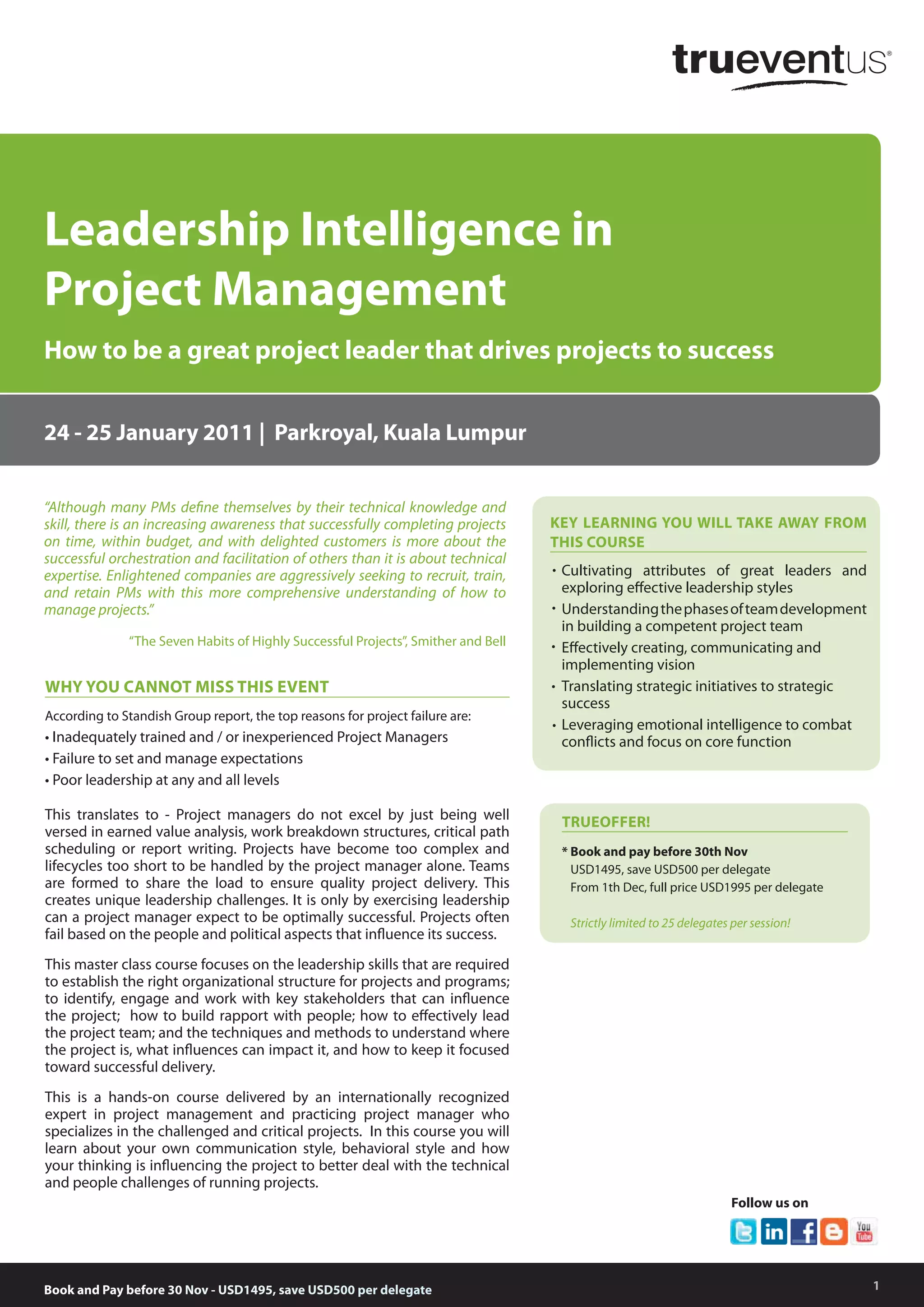 Leadership Intelligence in Project Management Trueventus | PDF