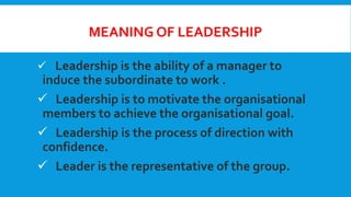 Leadership in the changing economic scenario | PPTX