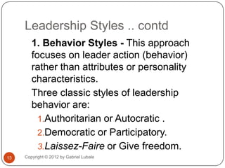 Leadership in the Public service | PPTX