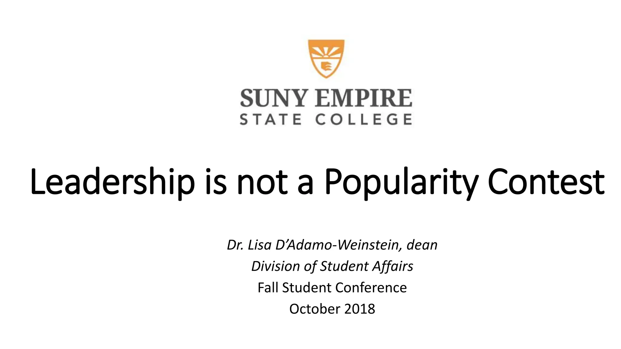 Leadership is not a popularity contest | PPTX