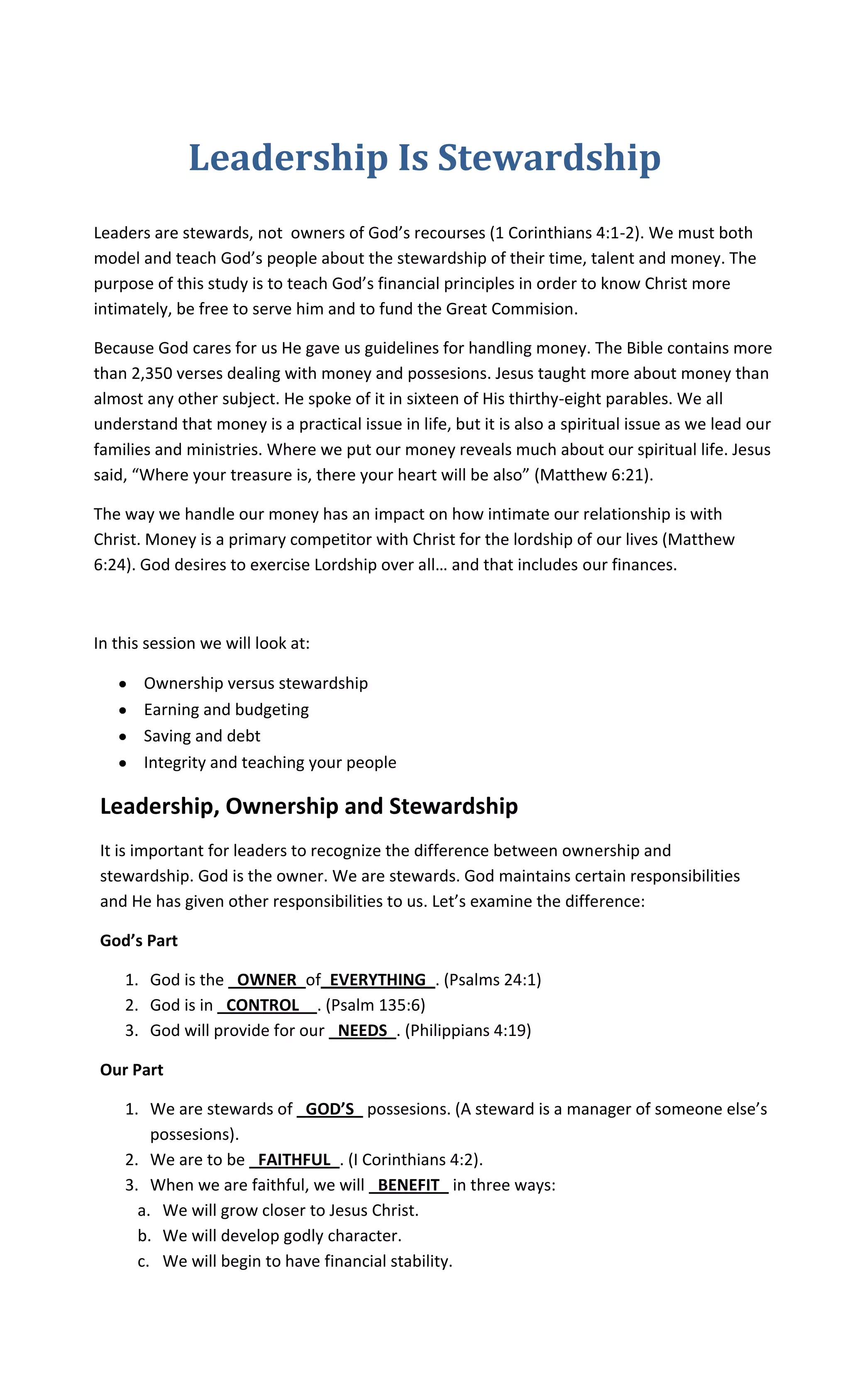 Leadership is stewardship (Ej guevarra) | PDF