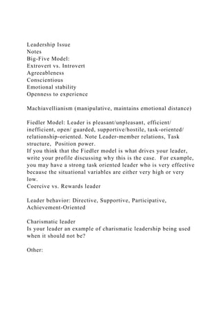 Leadership IssueNotesBig-Five ModelExtrovert vs. Introvert.docx