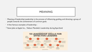 LEADERSHIP AND IT'S INNATE QUALITIES PPT | PPTX