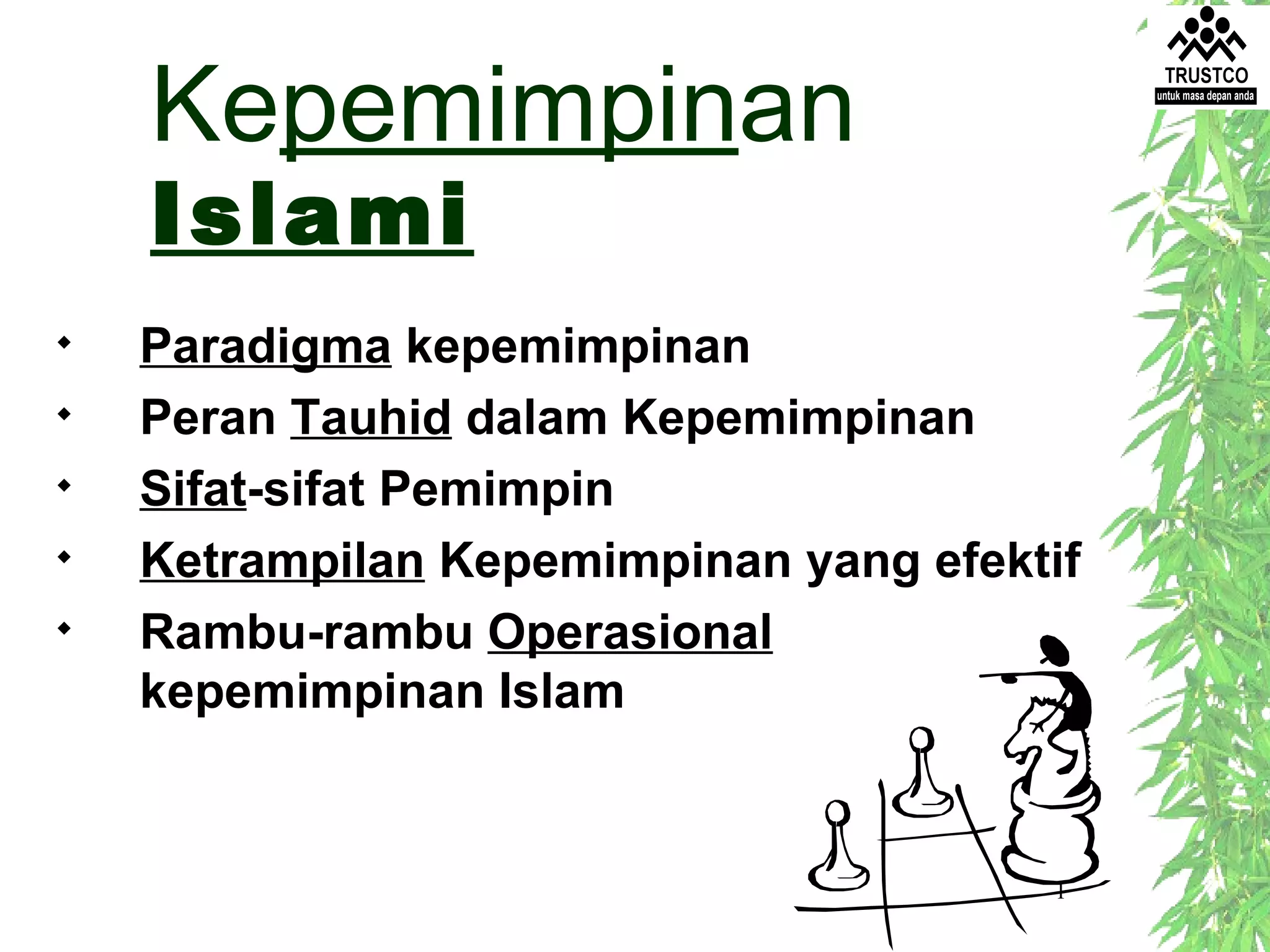 Leadership, kepemimpinan islam | PPT