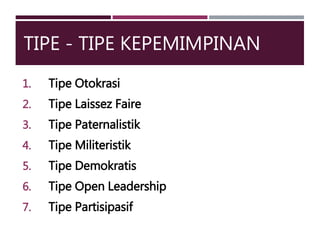 Leadership ( Kepemimpinan ) oleh Mahasiswa Teknik Sipil UNS | PPTX
