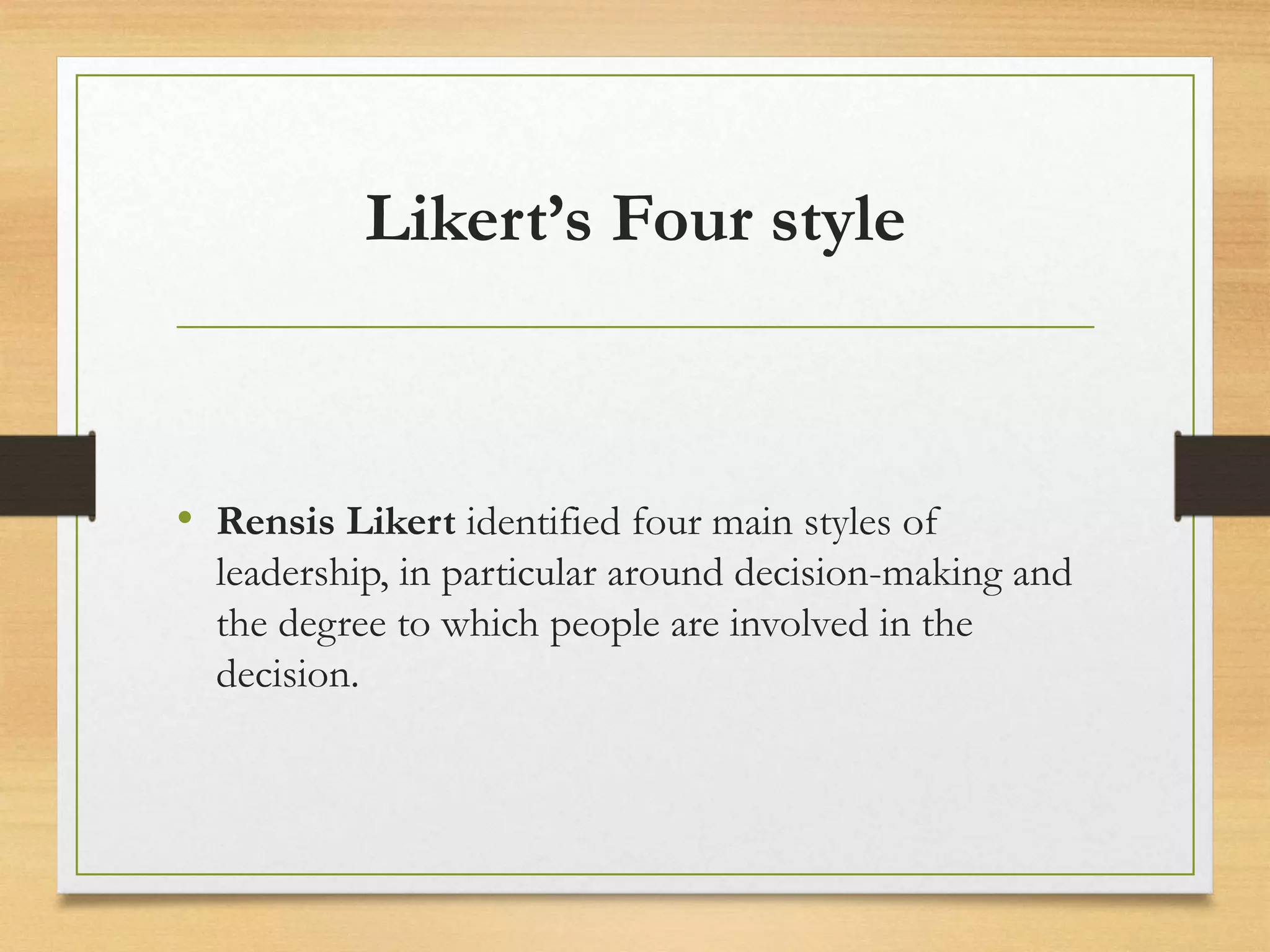 Leadership and leadership approaches | PPTX