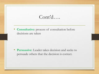 Leadership and leadership approaches | PPTX