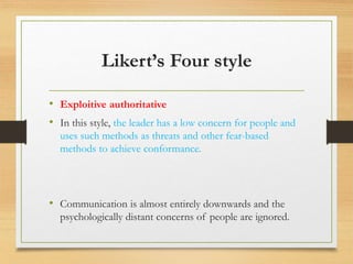 Leadership and leadership approaches | PPTX