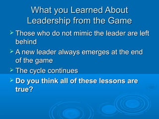 Leadership lecture | PPT
