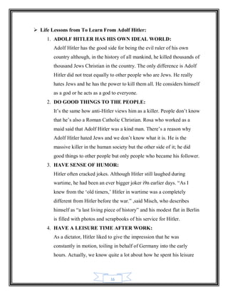 Leadership lesson from adolf hitler | PDF