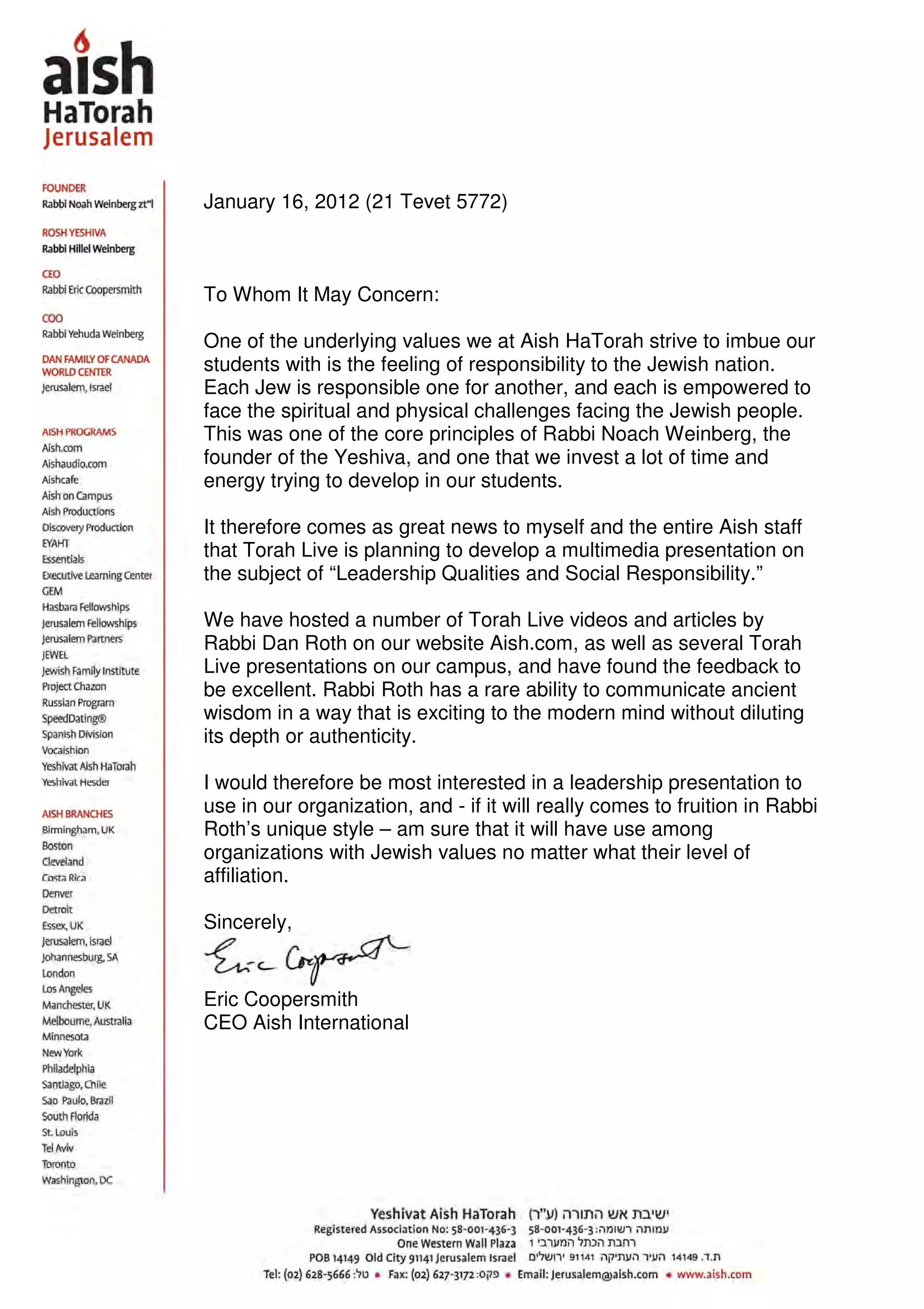 Leadership letters | PDF