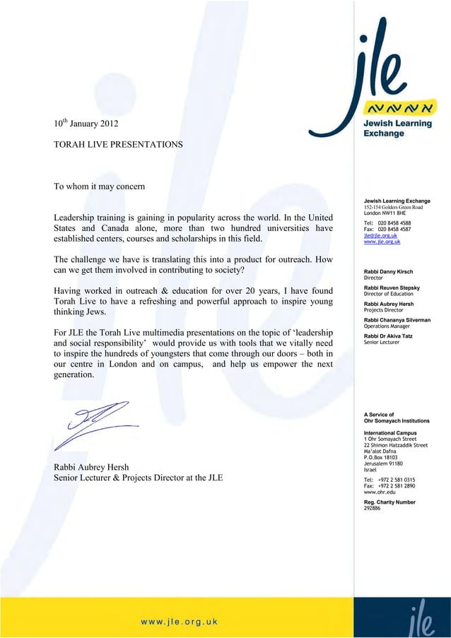 Leadership letters | PDF