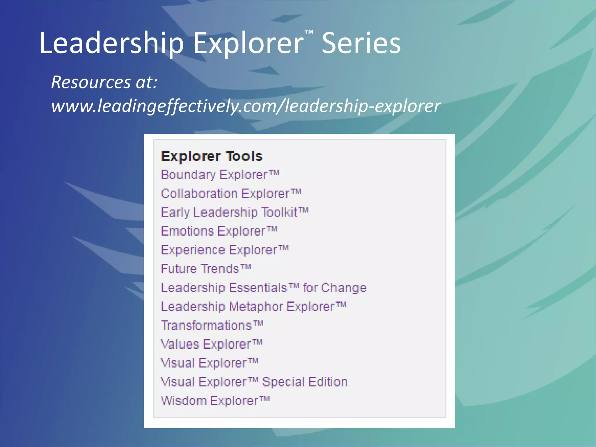 Leadership Metaphor Explorer CCL Labs Webinar Series | PPT