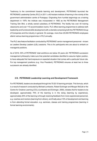 Leadership and Management of Change - PETRONAS Malaysia | PDF