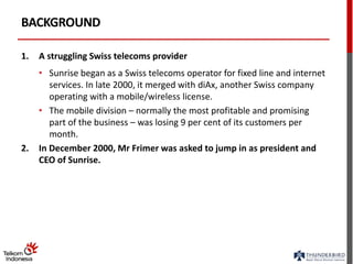 Leadership Mini Case - Turnaround at TDC Sunrise | PPTX