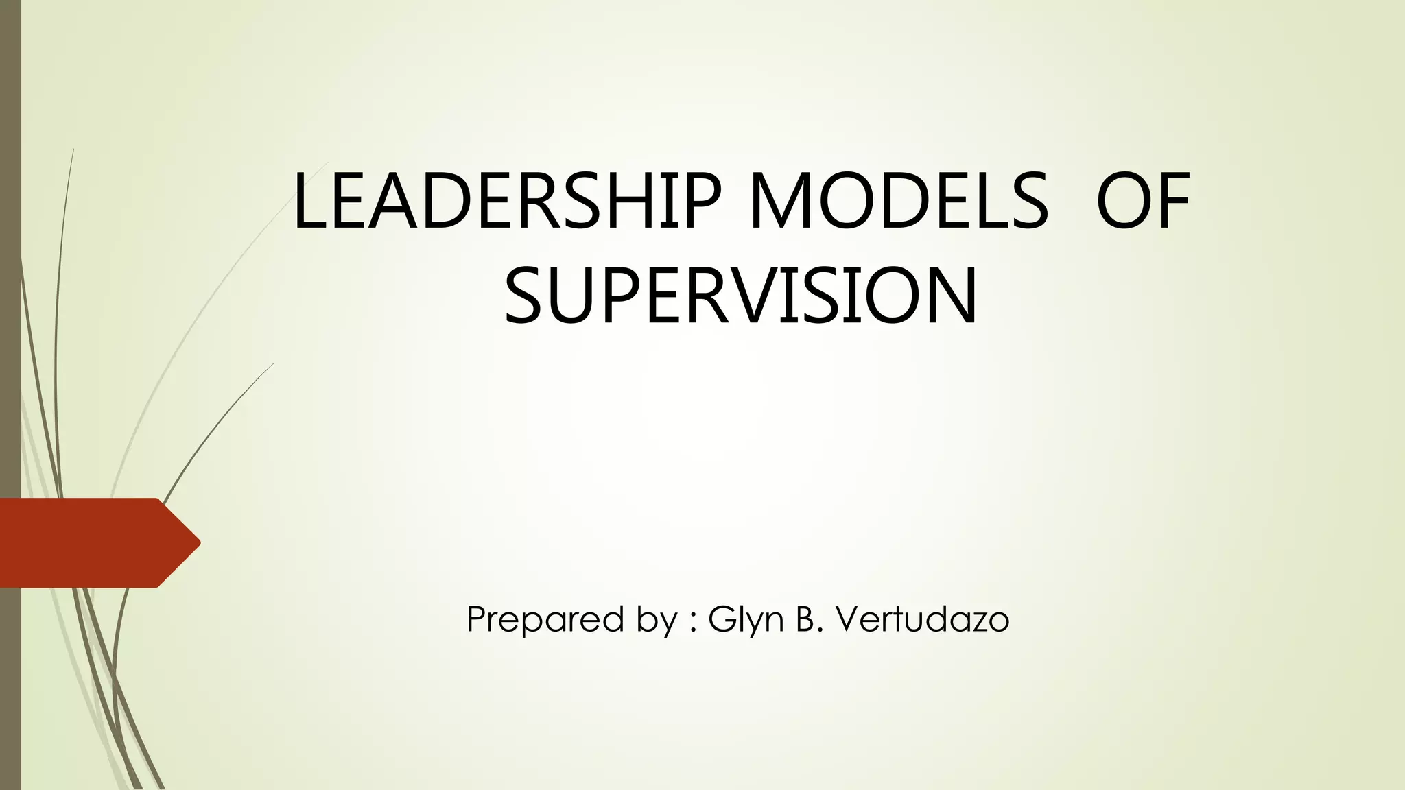 Leadership Models of Supervision | PDF