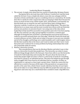 Leadership mosaic paragraphs | PDF