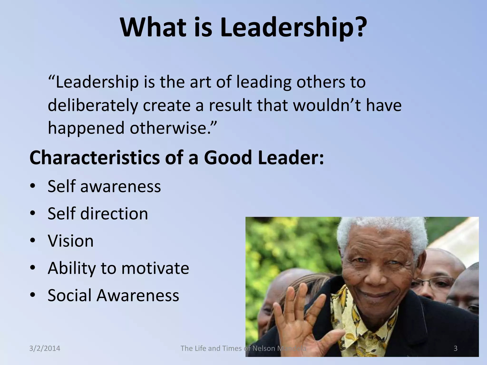 Leadership-Nelson Mandela | PPTX