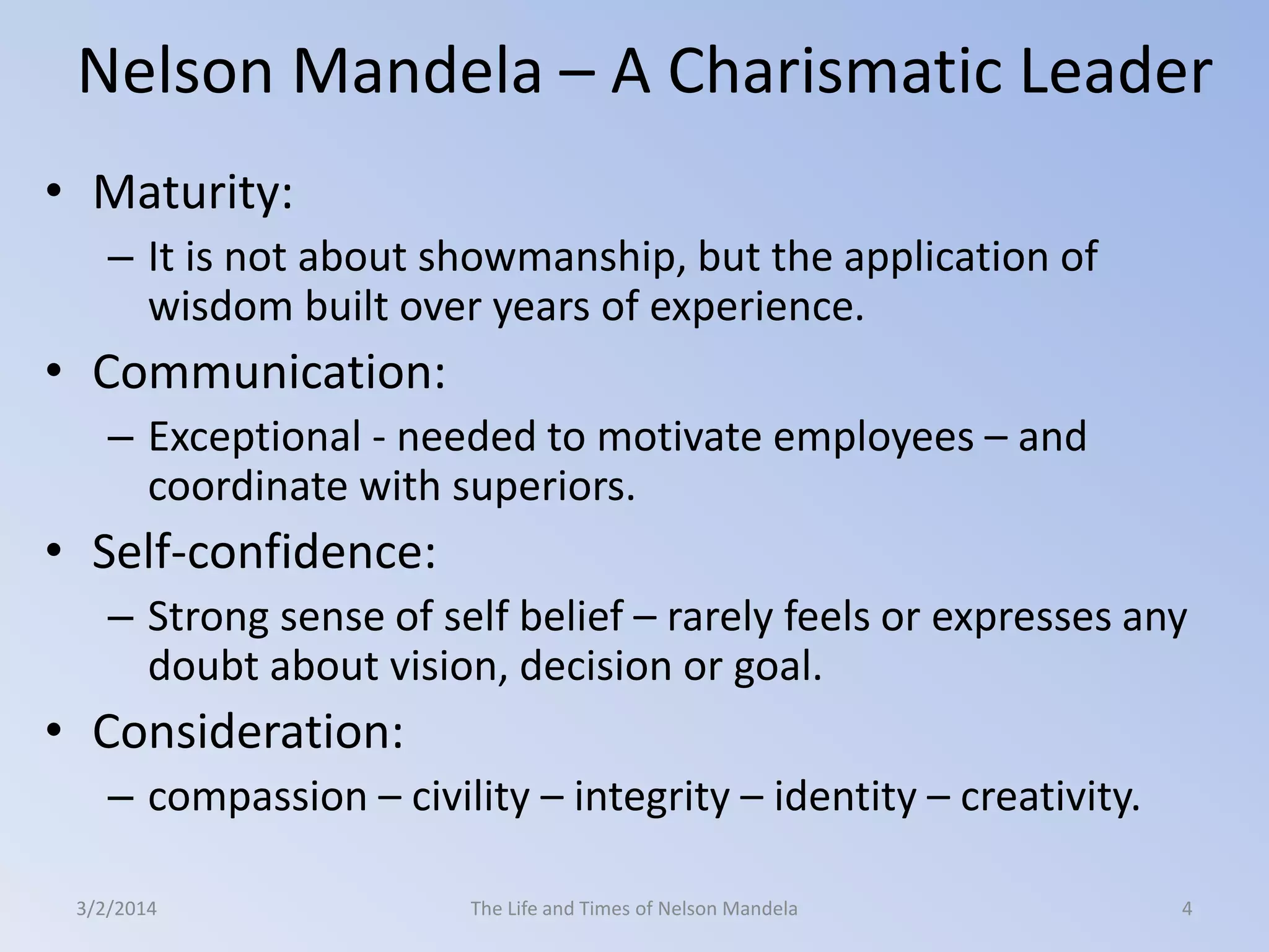 Leadership-Nelson Mandela | PPTX
