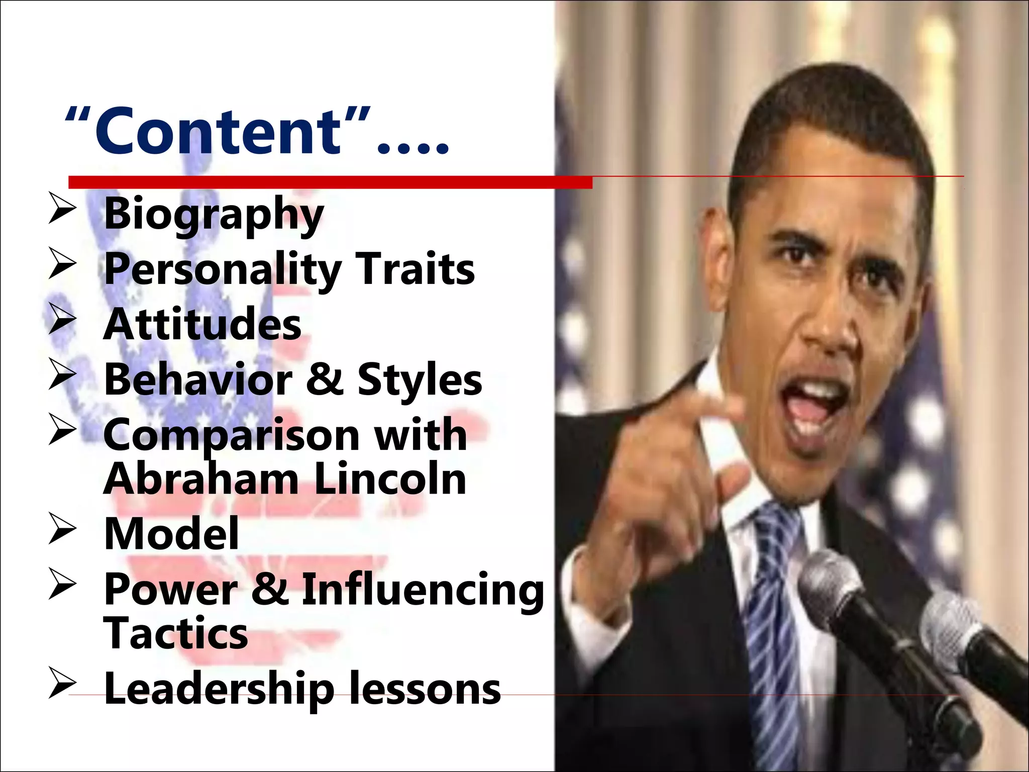 Leadership of barack obama | PPT