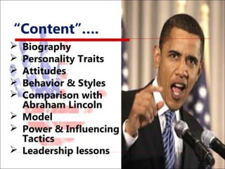 Leadership of barack obama | PPT