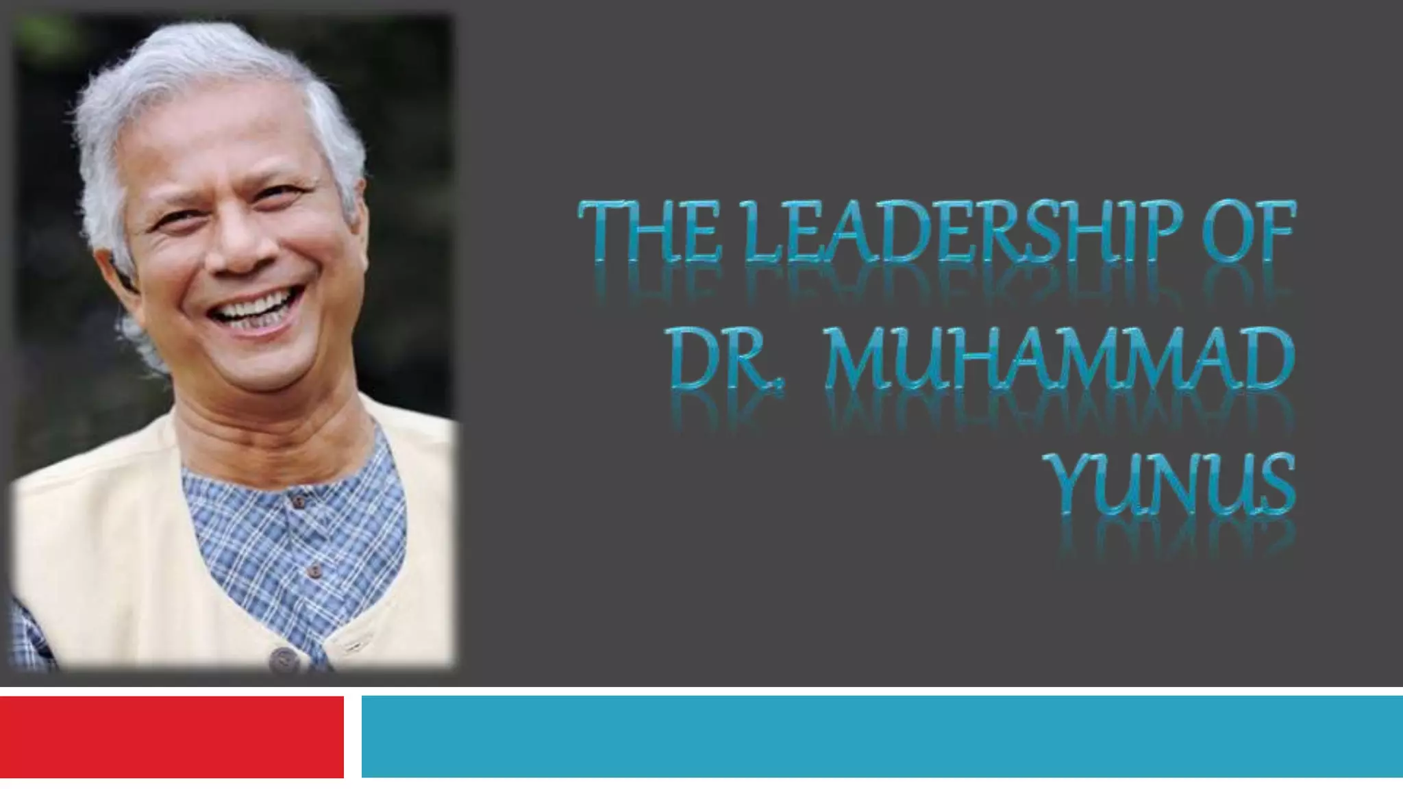 Leadership of Dr. Muhammad Yunus | PPTX