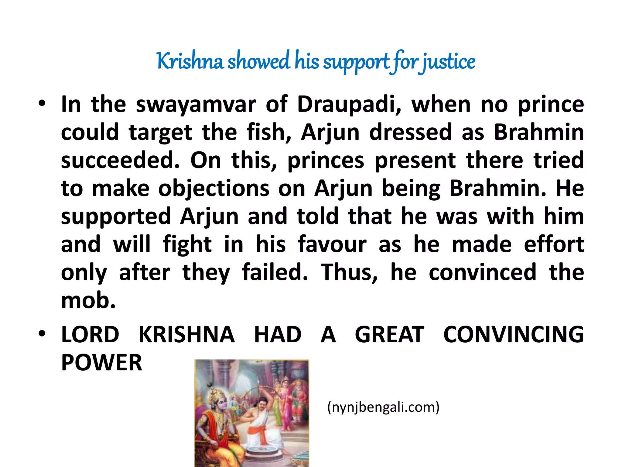 Leadership of lord krishna | PPTX