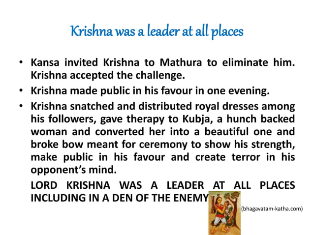Leadership of lord krishna | PPTX