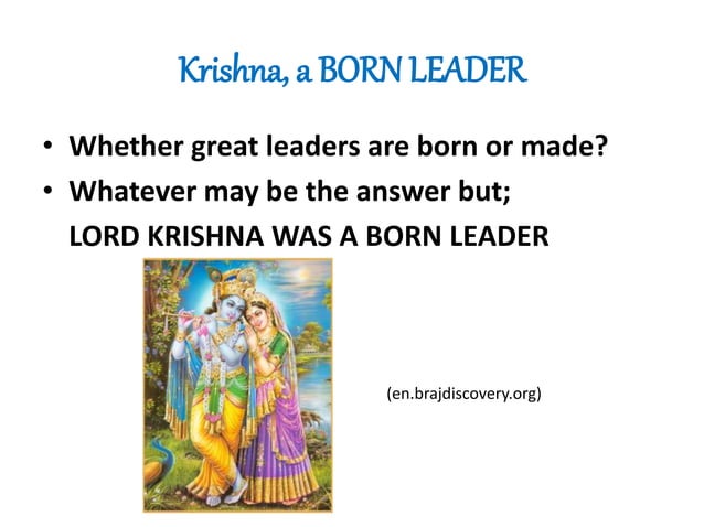 Leadership of lord krishna | PPTX