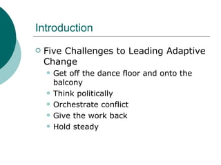 Leadership On The Line Power Point | PPT