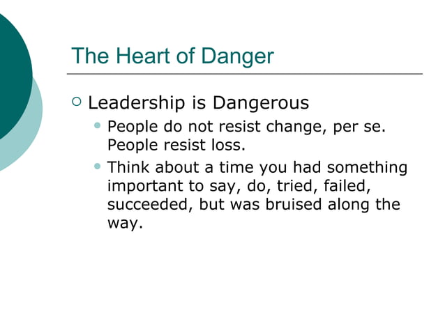 Leadership On The Line Power Point | PPT