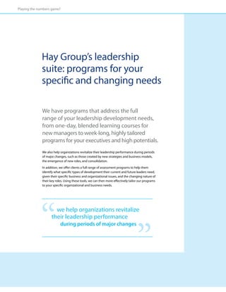 Hay Group leadership development programs | PDF