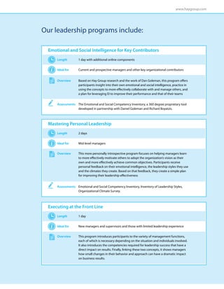 Hay Group leadership development programs | PDF