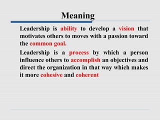 Leadership part 1-ppt | PPT