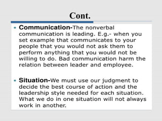 Leadership part 1-ppt | PPT