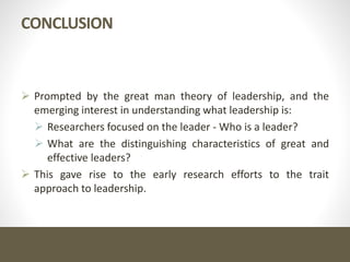 Leadership part 2 leadership theories | PPTX