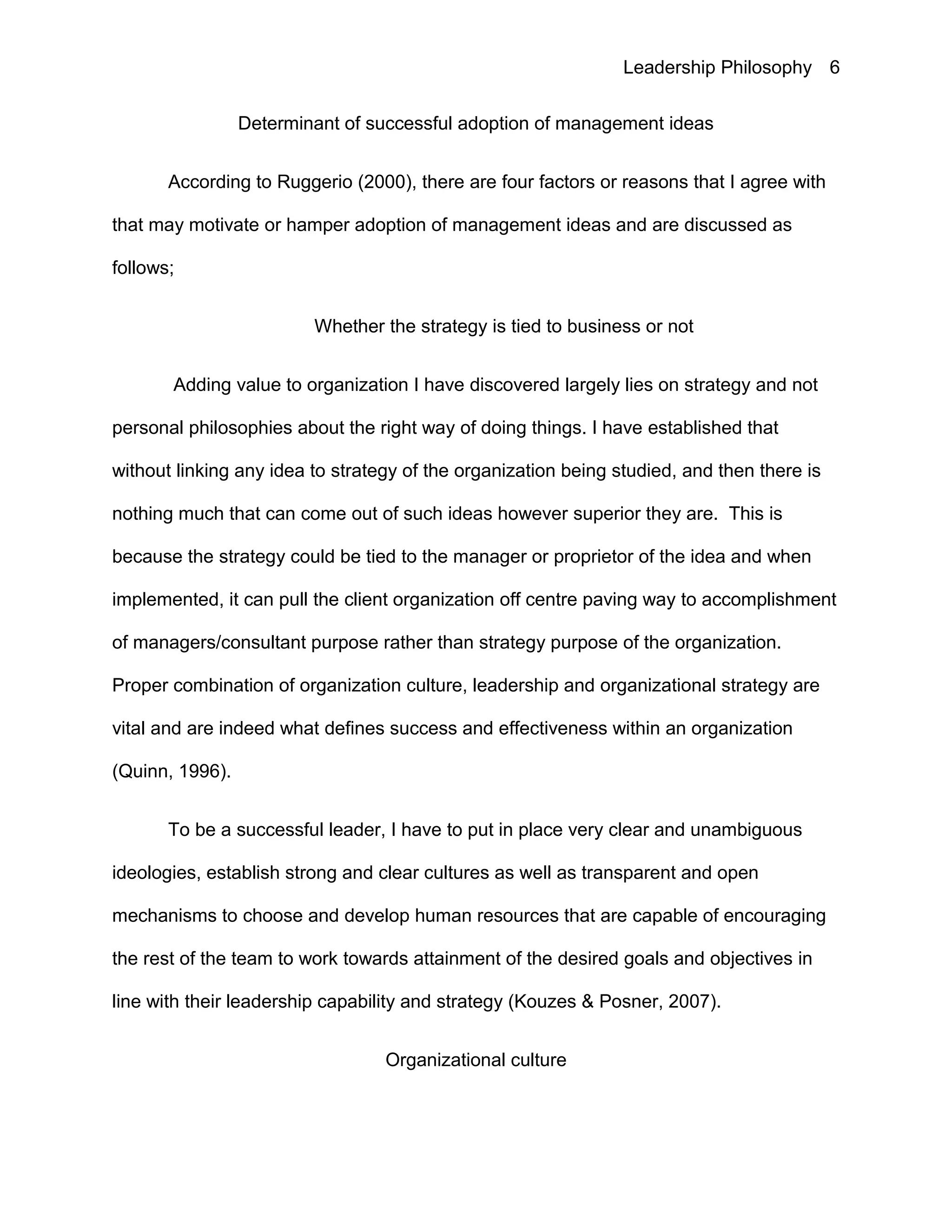 Leadership philosophy | DOC