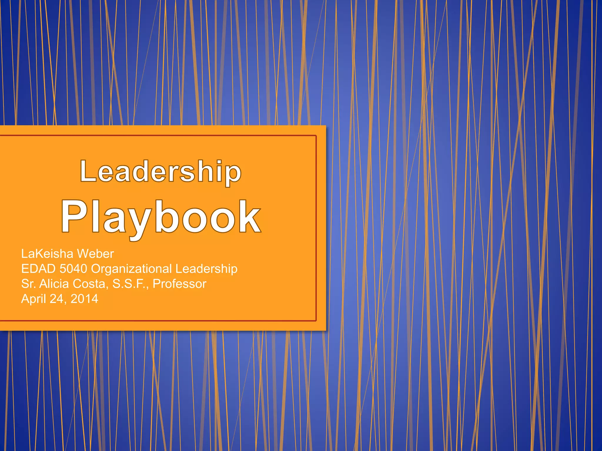 Leadership playbook | PPT