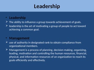 leadership and its types with importance | PPTX
