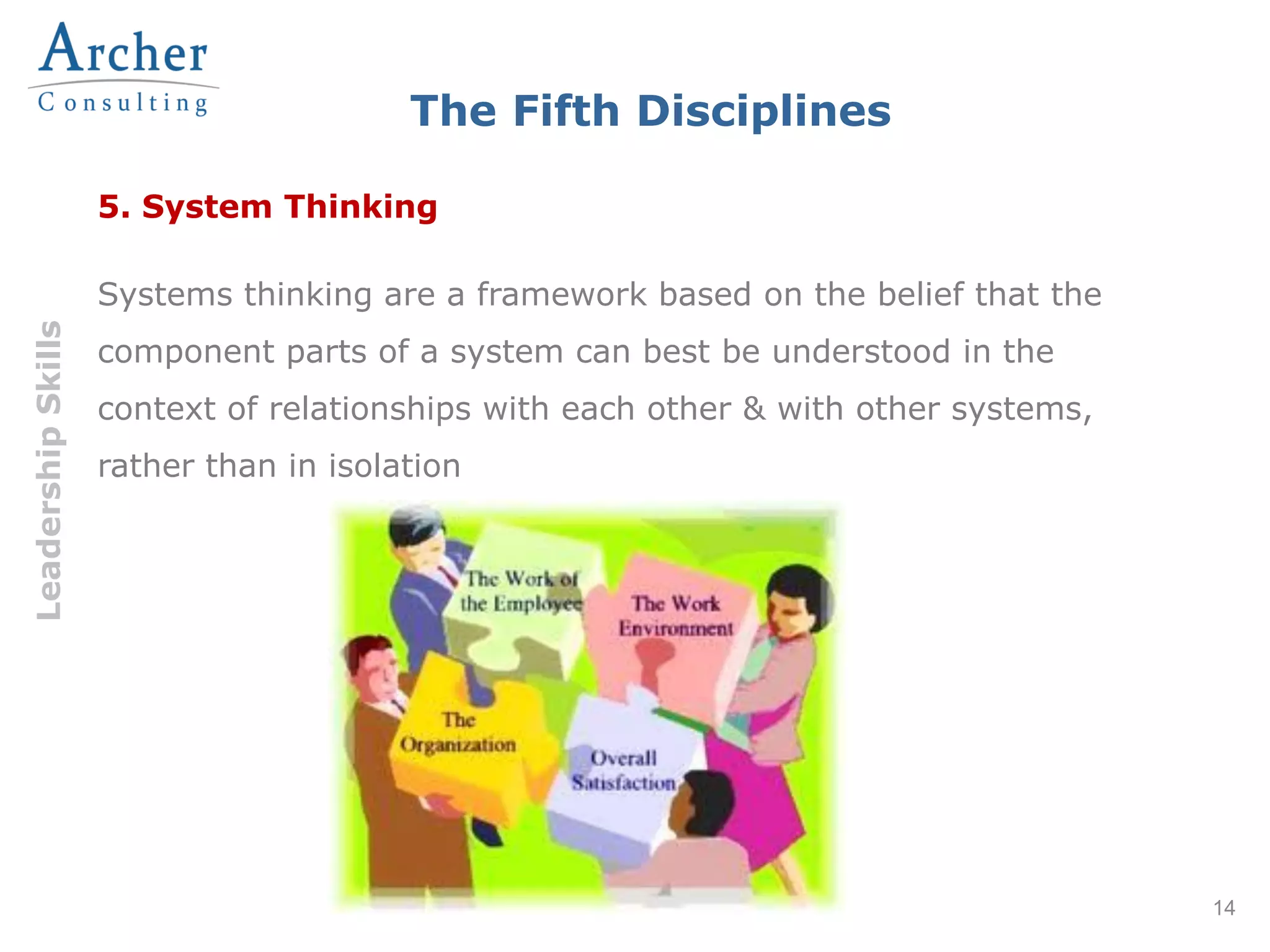 Leadership Skills & The Fifth Disciplines | PDF