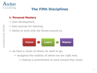 Leadership Skills & The Fifth Disciplines | PPT