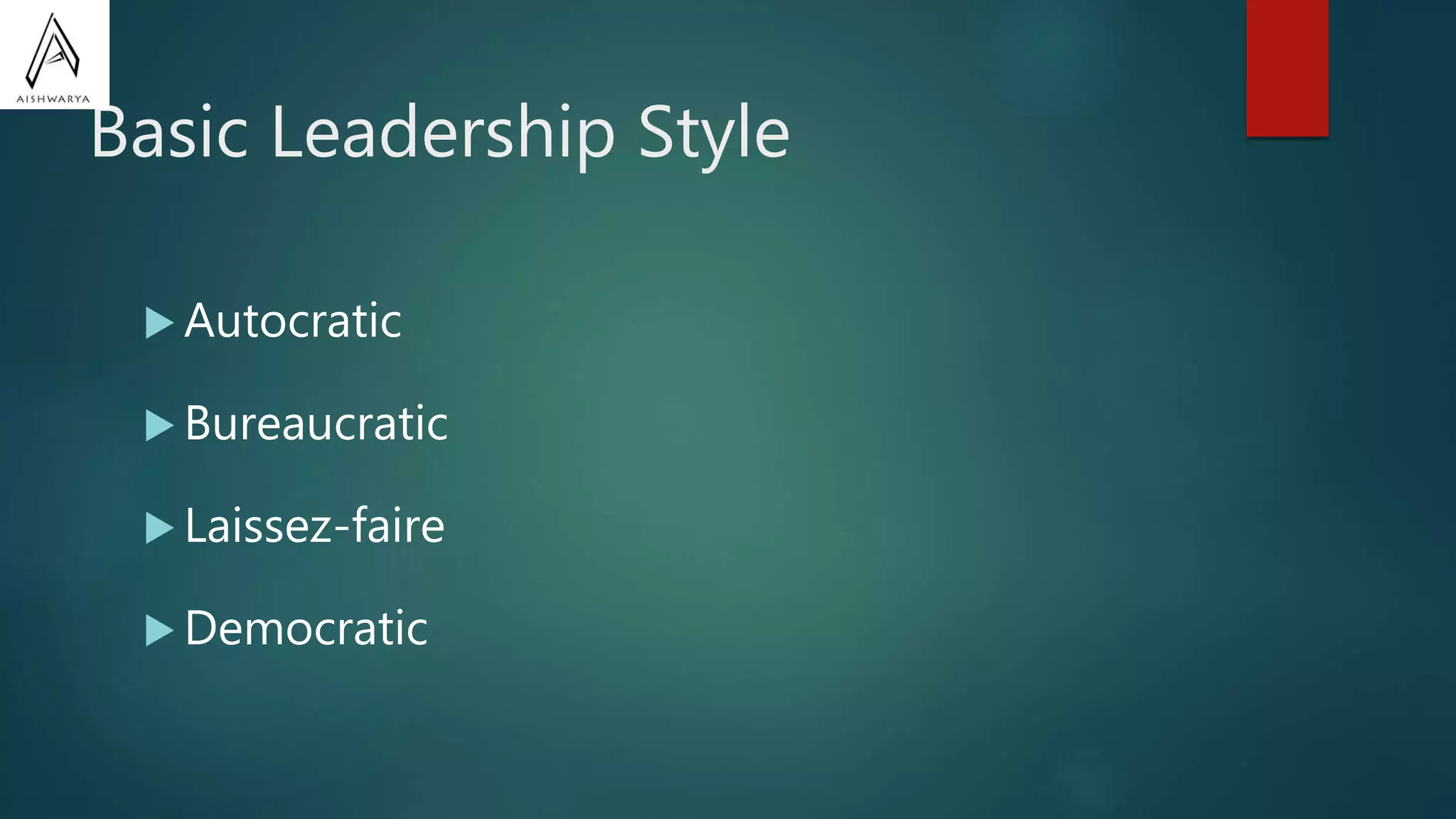 Leadership & its types - PPT | PPTX